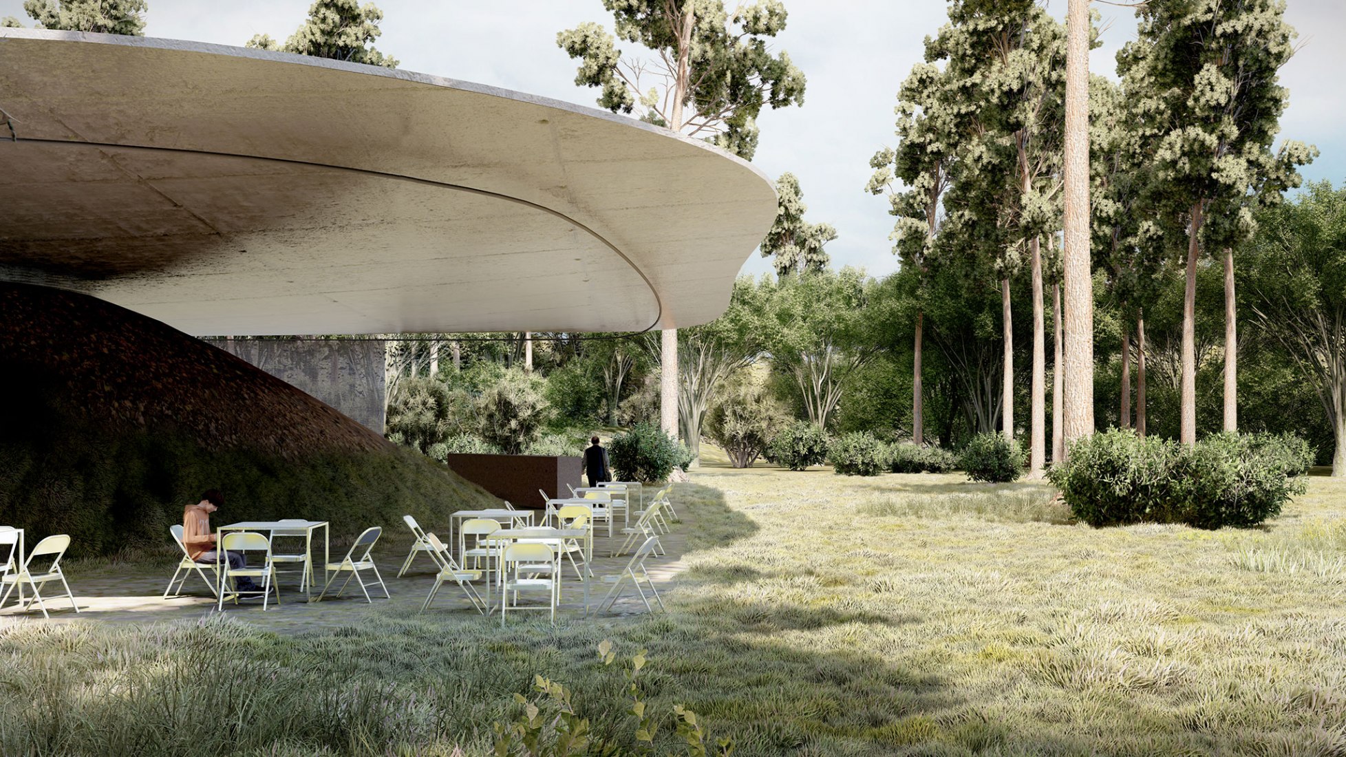 A natural space for the performing arts. Garden and scenic pavilion by ...