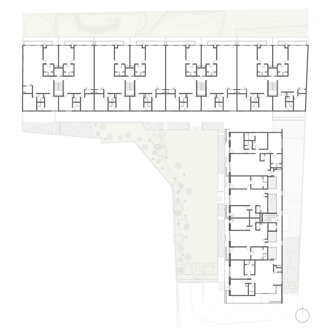 Combinations of concrete and travertine to create houses. ODP by Michan ...