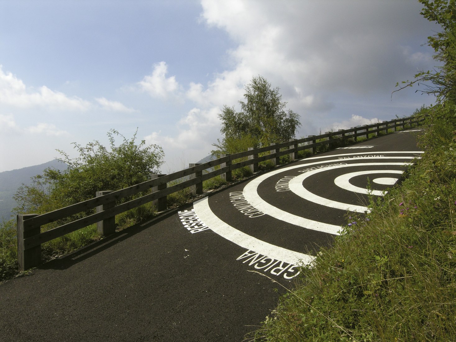 Open air museum of historical cycling race slope in Muro di Sormano by ...