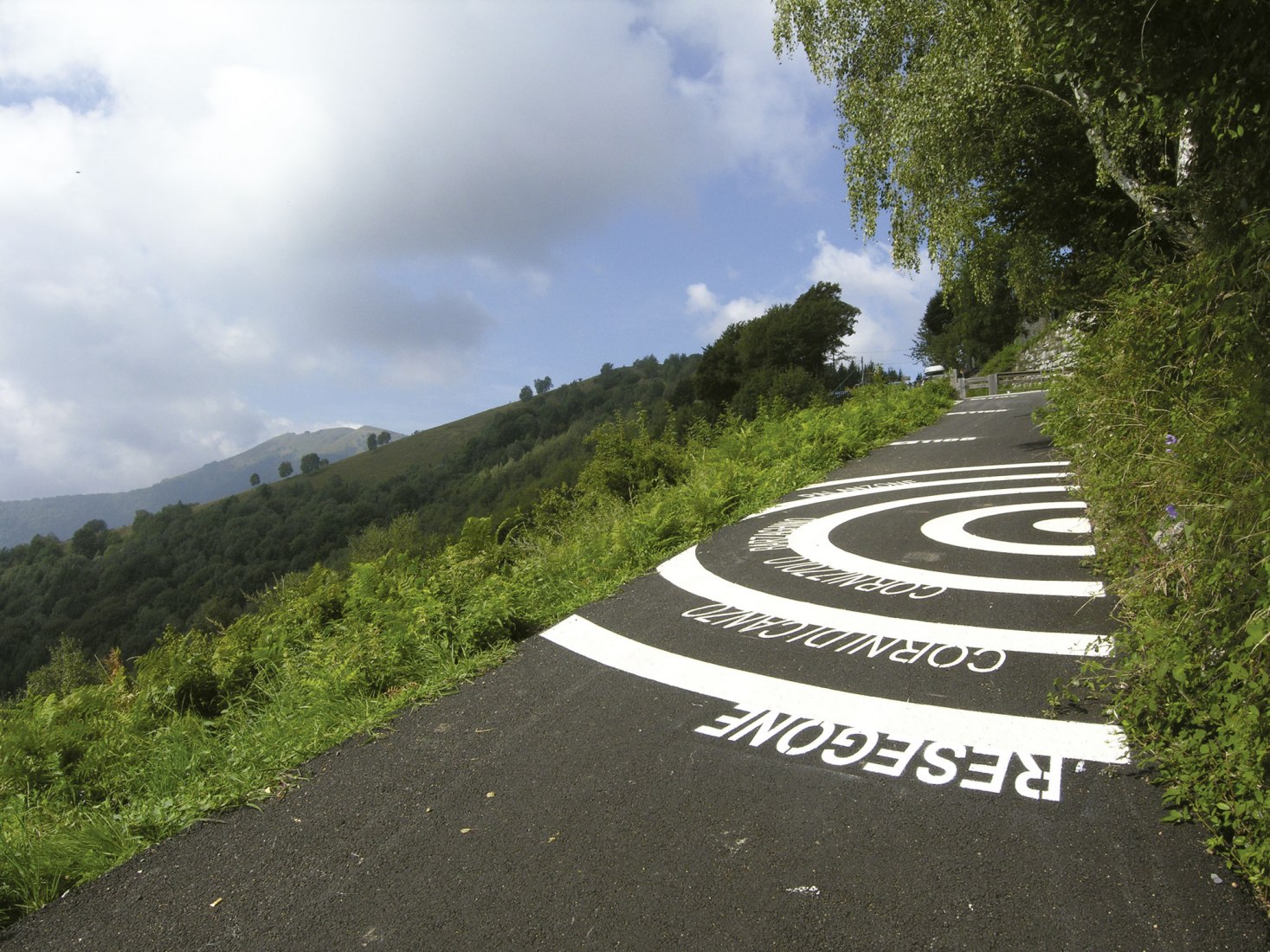 Open air museum of historical cycling race slope in Muro di Sormano by ...