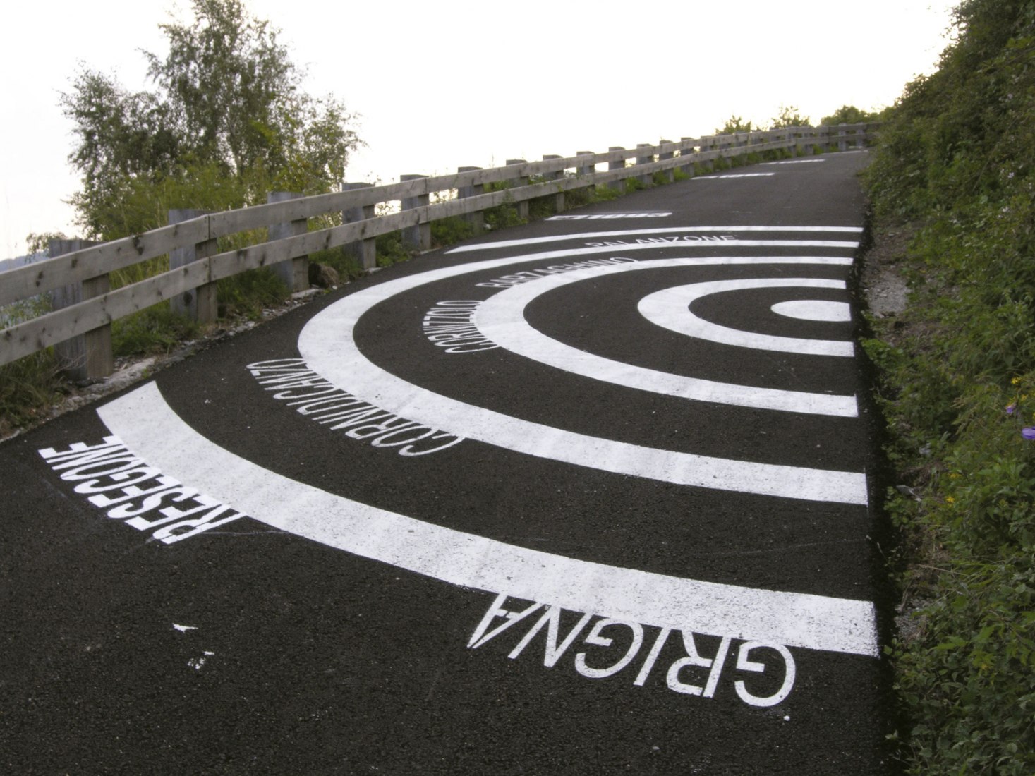 Open air museum of historical cycling race slope in Muro di Sormano by ...