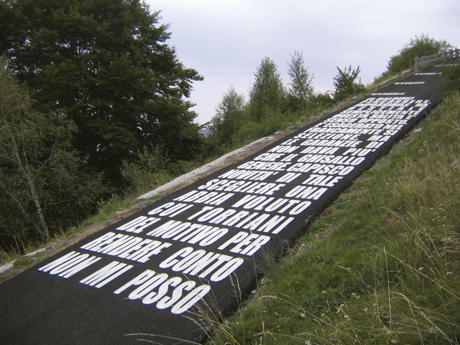 Open air museum of historical cycling race slope in Muro di Sormano by ...