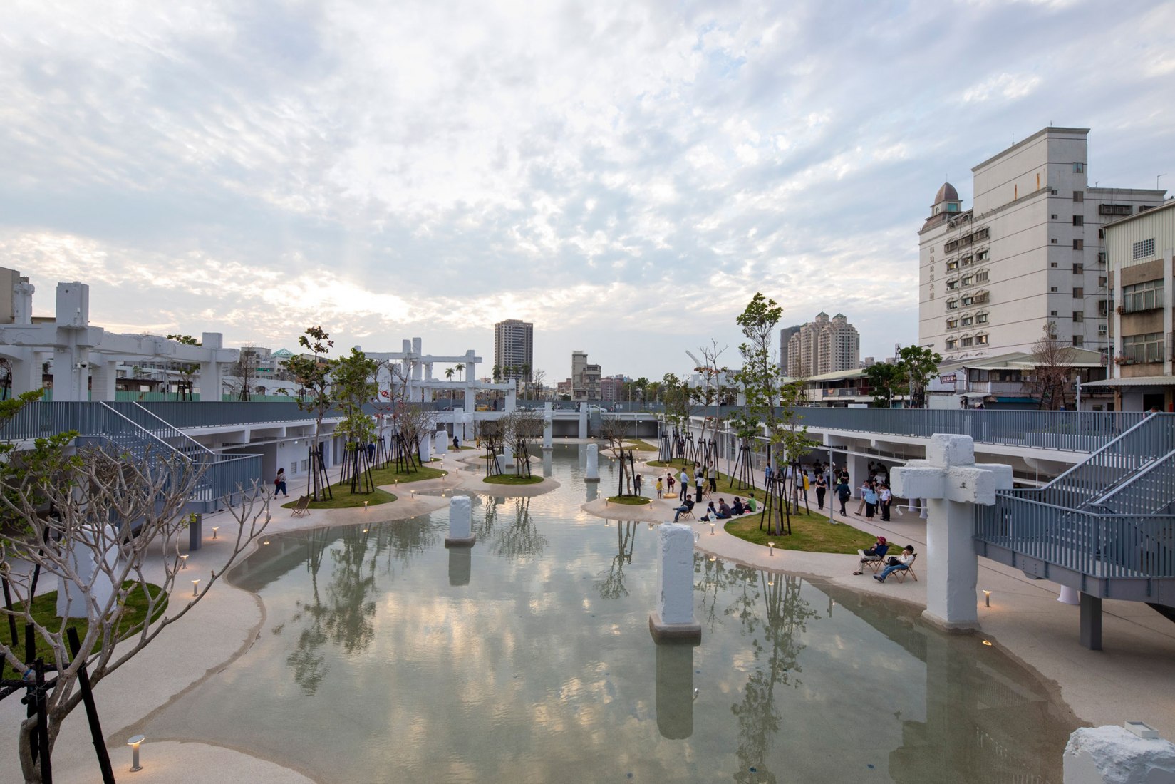 A lagoon over car park ruins. Tainan Spring by MVRDV | The Strength of ...