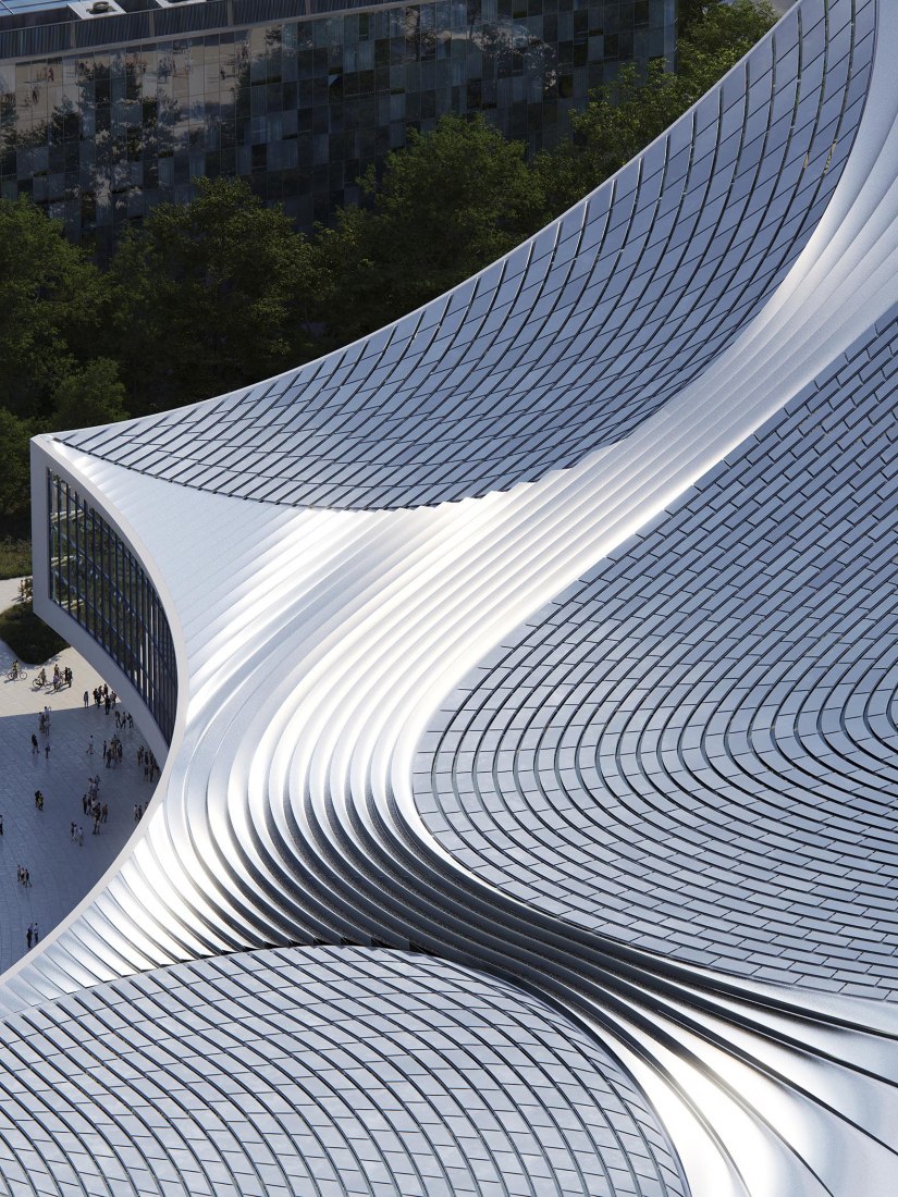 A canyon of books. MVRDV wins the competition to design Wuhan Library ...