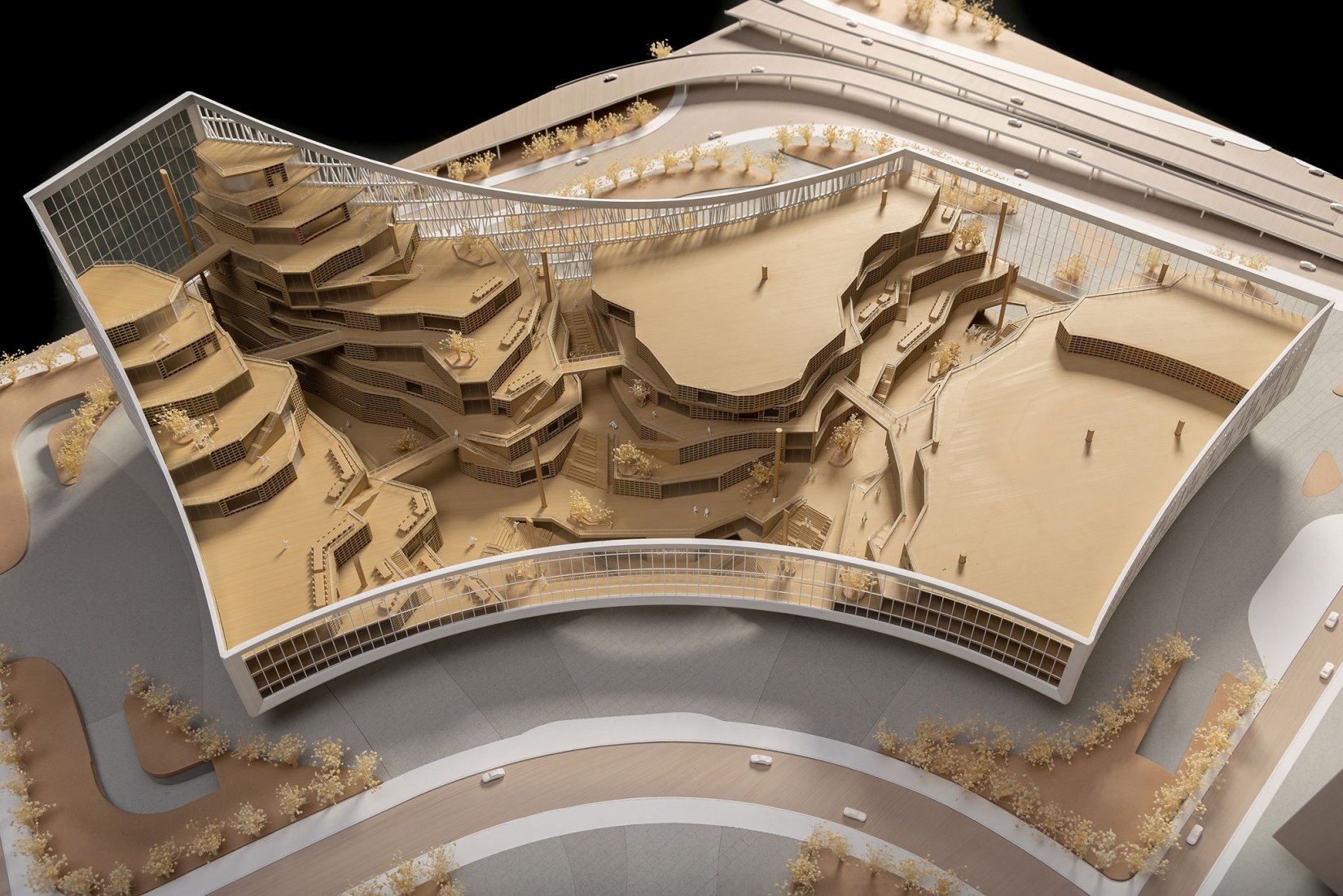 A canyon of books. MVRDV wins the competition to design Wuhan Library ...