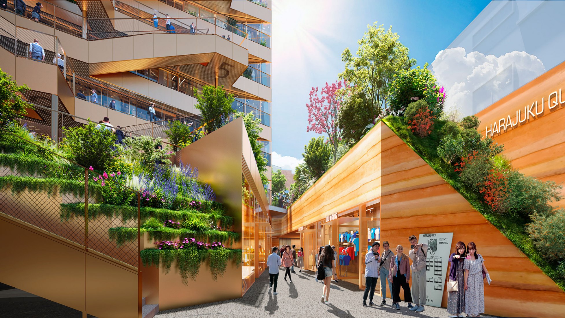 Connecting the identities of two neighbourhoods. NTT Harajuku Quest by ...