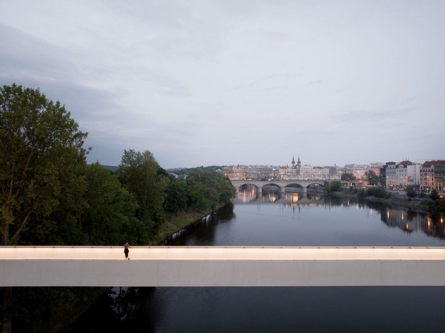 Lightweight, minimal, and slender, Štvanice Footbridge by Atelier ...