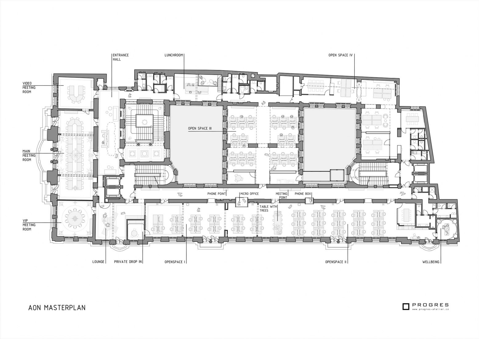 Representation, work and relaxation in the Headquarters of AON by ...