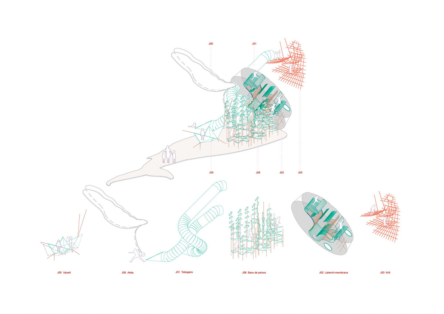 Architectural installation for play and reverie. Balena playground in ...