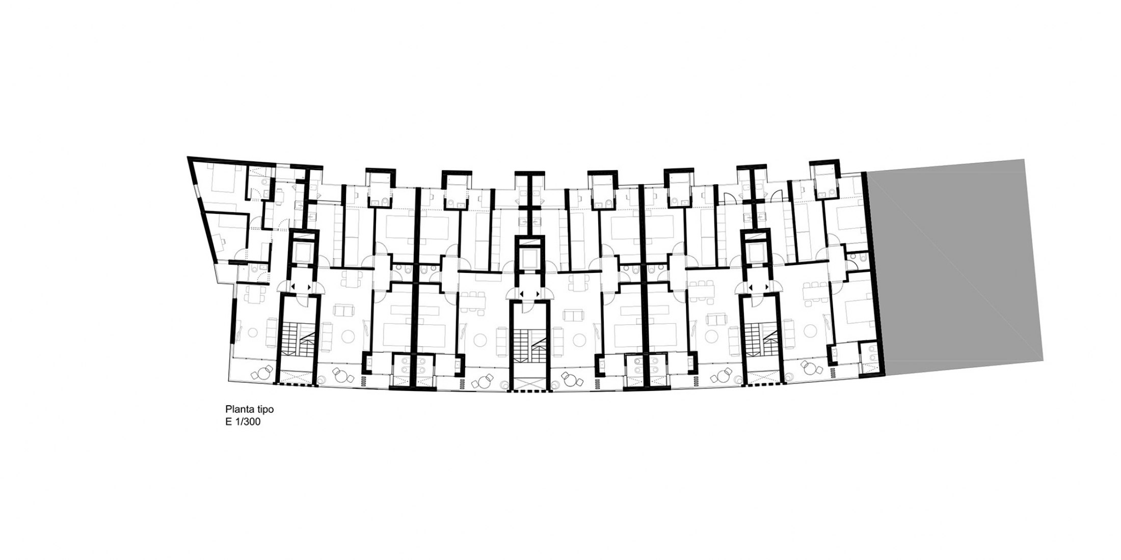 Remarkable from the access. Residential building in Torrent by RAUM 41 ...