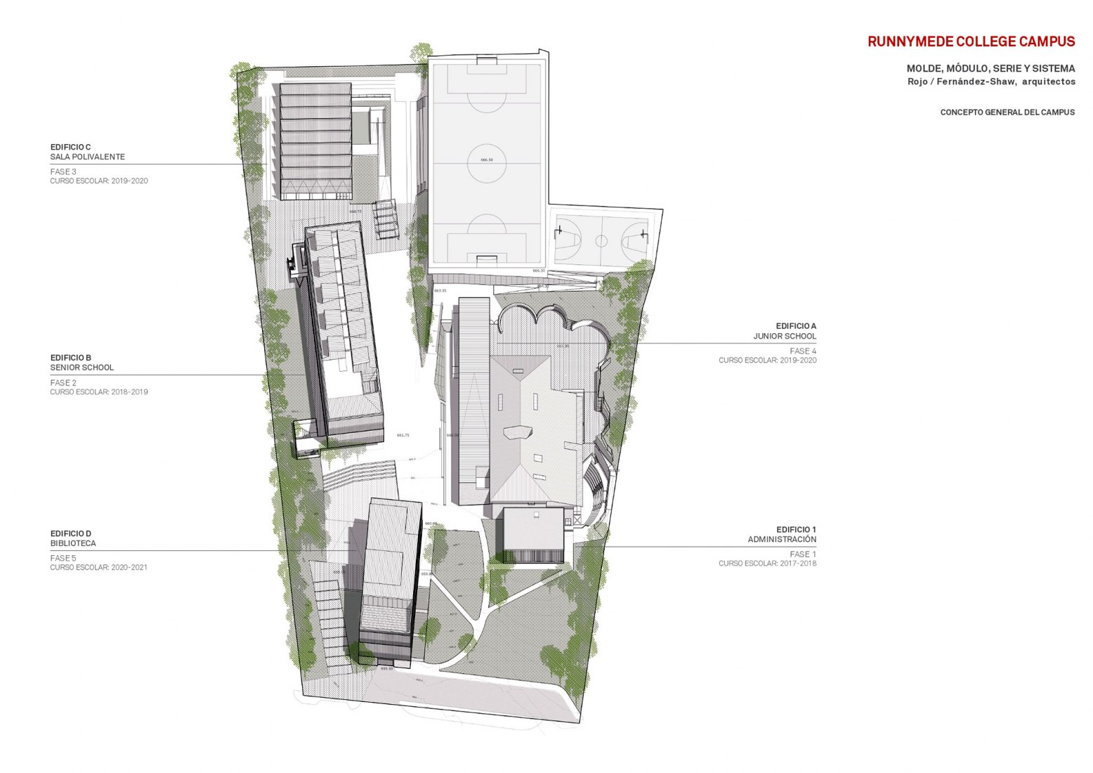 Spaces to learn and create. Runnymede College Campus by Rojo/Fernández ...