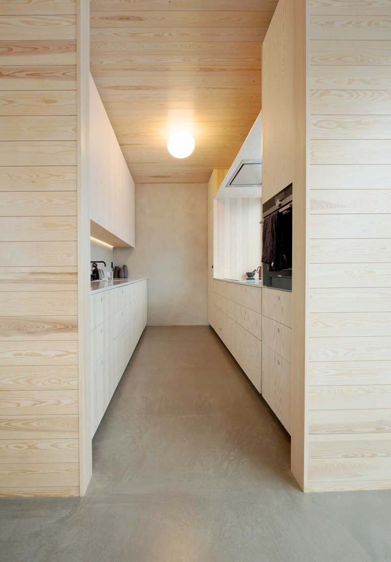 A house that can be adapted to changing needs. Red concrete house by ...