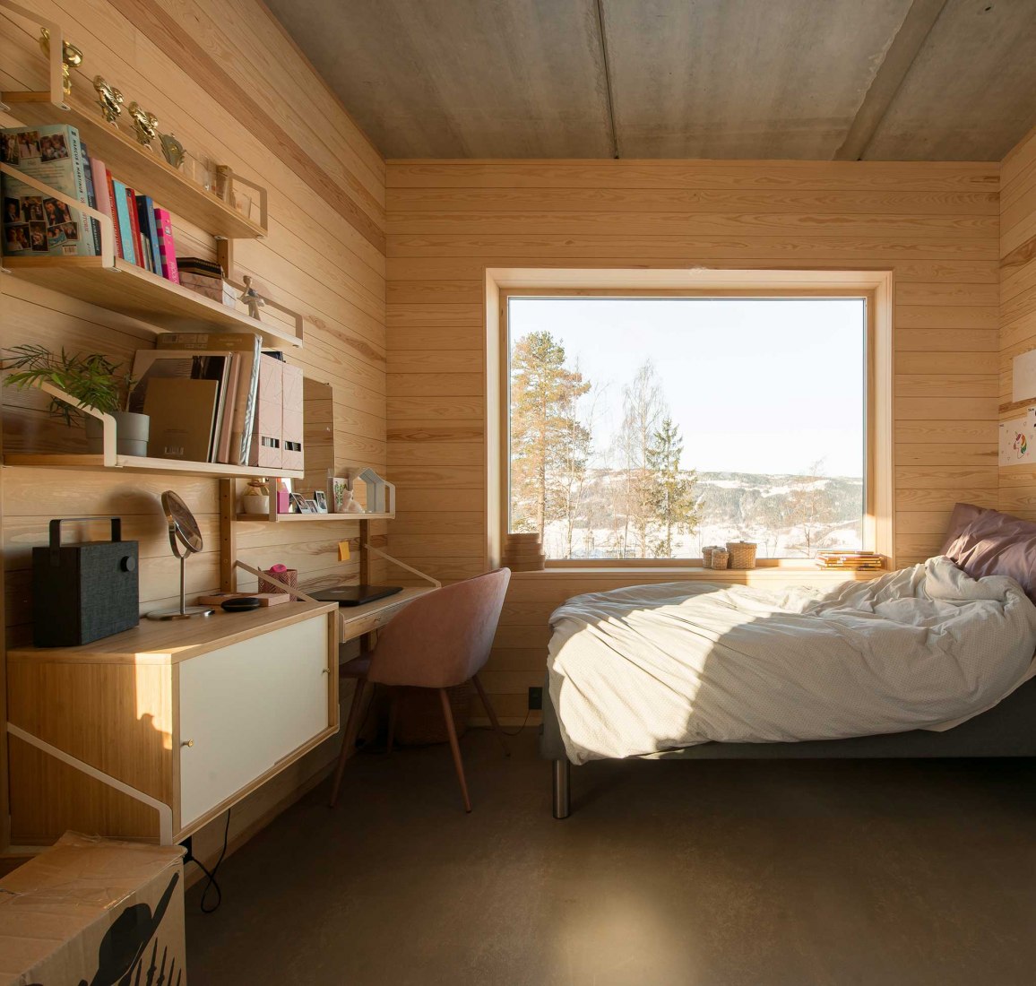 A house that can be adapted to changing needs. Red concrete house by ...