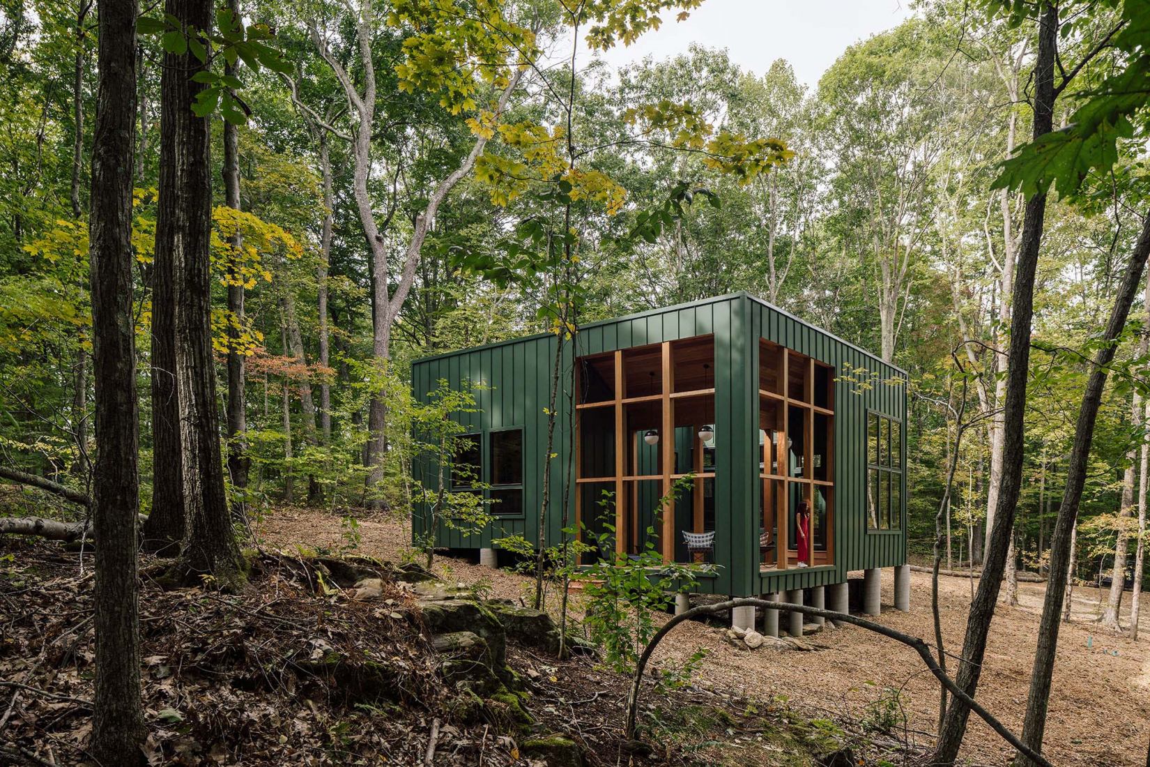 The scale of space such as a measure to look at nature. Forest Retreat ...