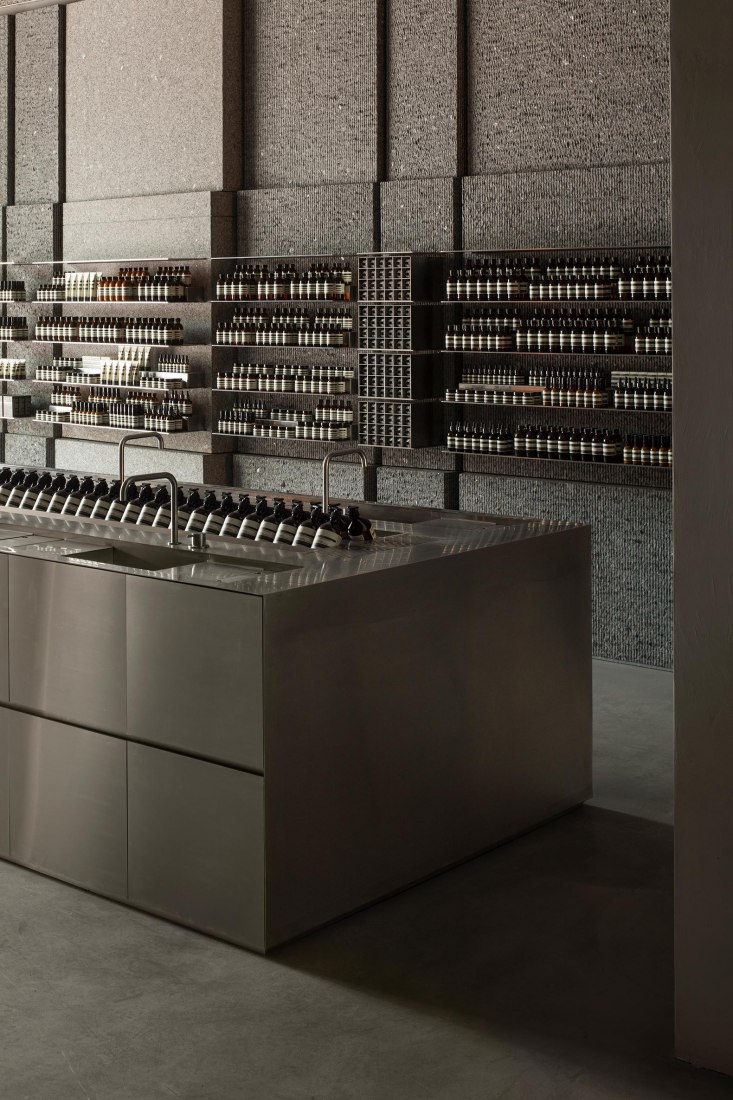 Stone, brass metal and concrete. Snøhetta Completes Aesop Pitt Street ...