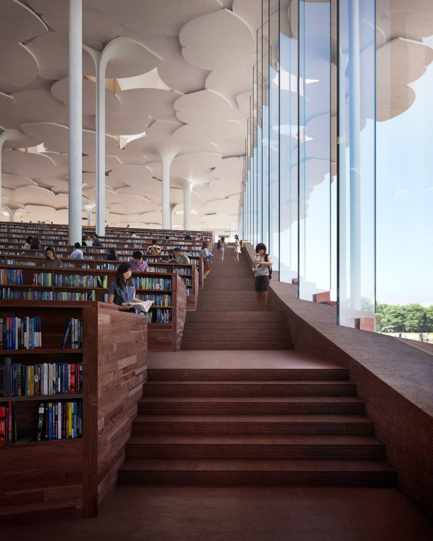 Snøhetta designs a library with a futuristic roof in Beijing | The ...