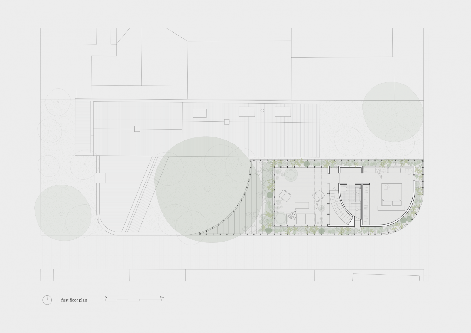Dialogue with an elm tree and northern light. Autumn House by Studio ...