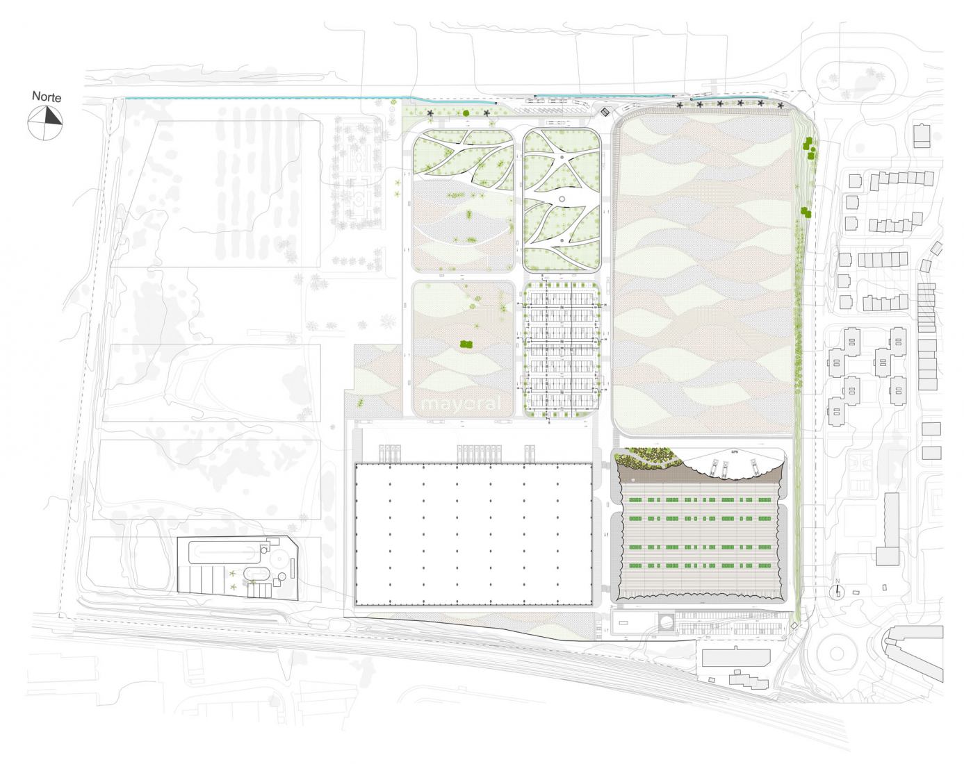 Wrapping fabrics. New Mayoral Logistics Center Warehouse by System ...