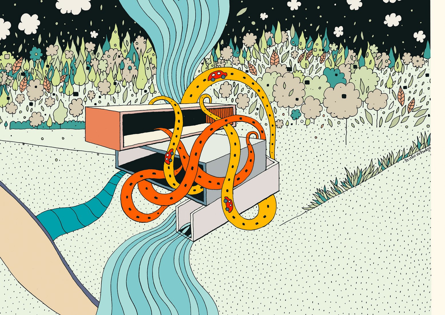 Overlapping and rotating volumes. Interlace House by TEC Taller EC ...