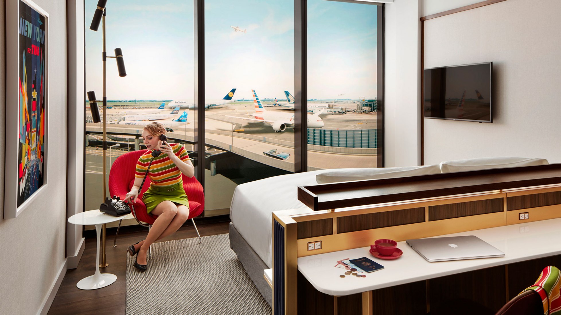 El nuevo hotel TWA en el aeropuerto JFK, un viaje en el tiempo a 1962 ...