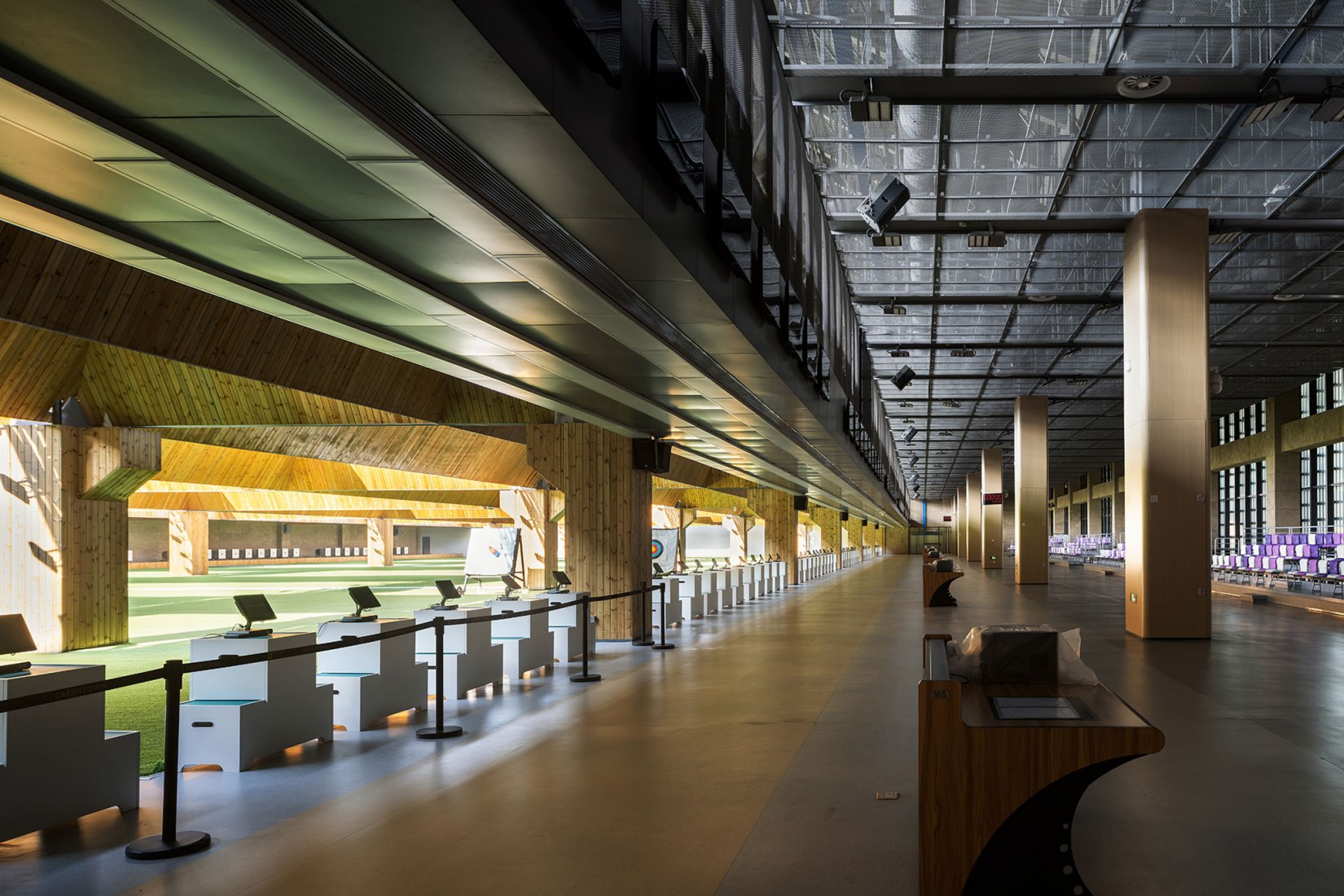 A landscape of terraces for the Asian games. Fuyang Yinhu Sports Center ...