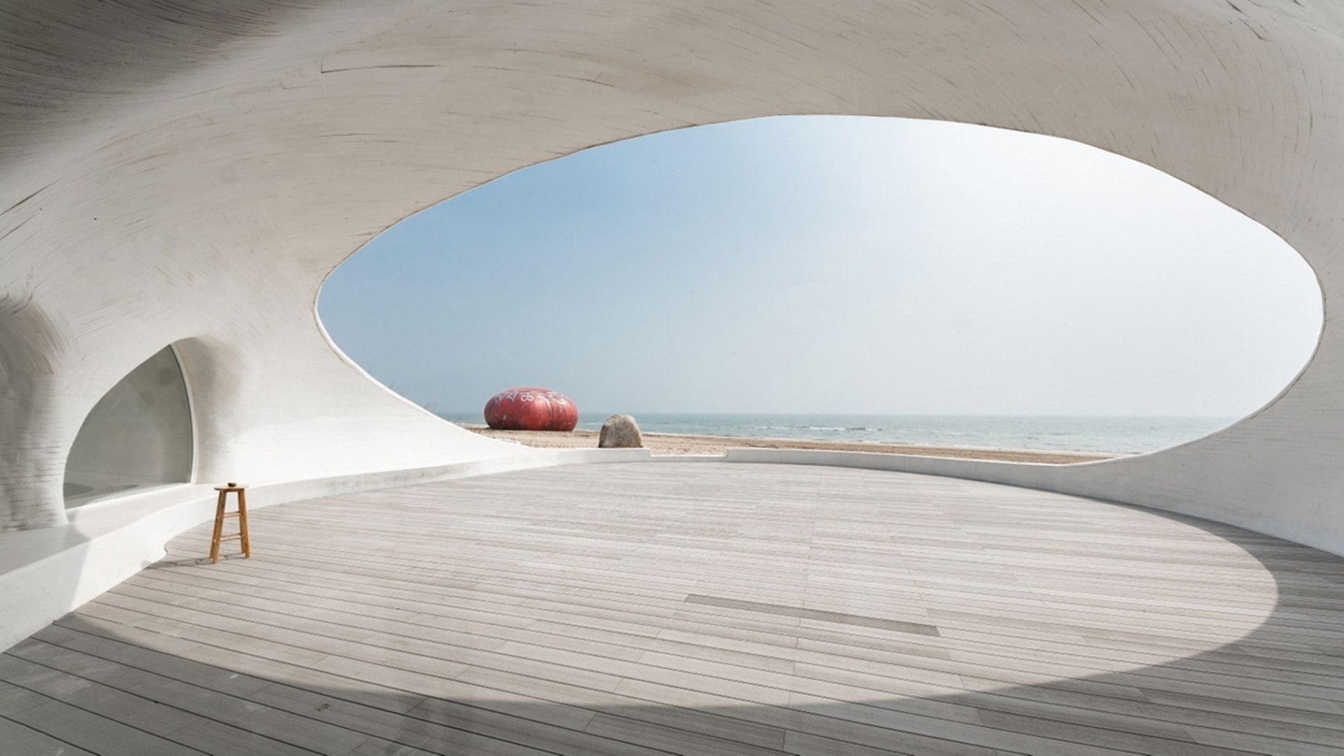 A museum carved into a sand dune. UCCA Dune Art Museum by Open ...