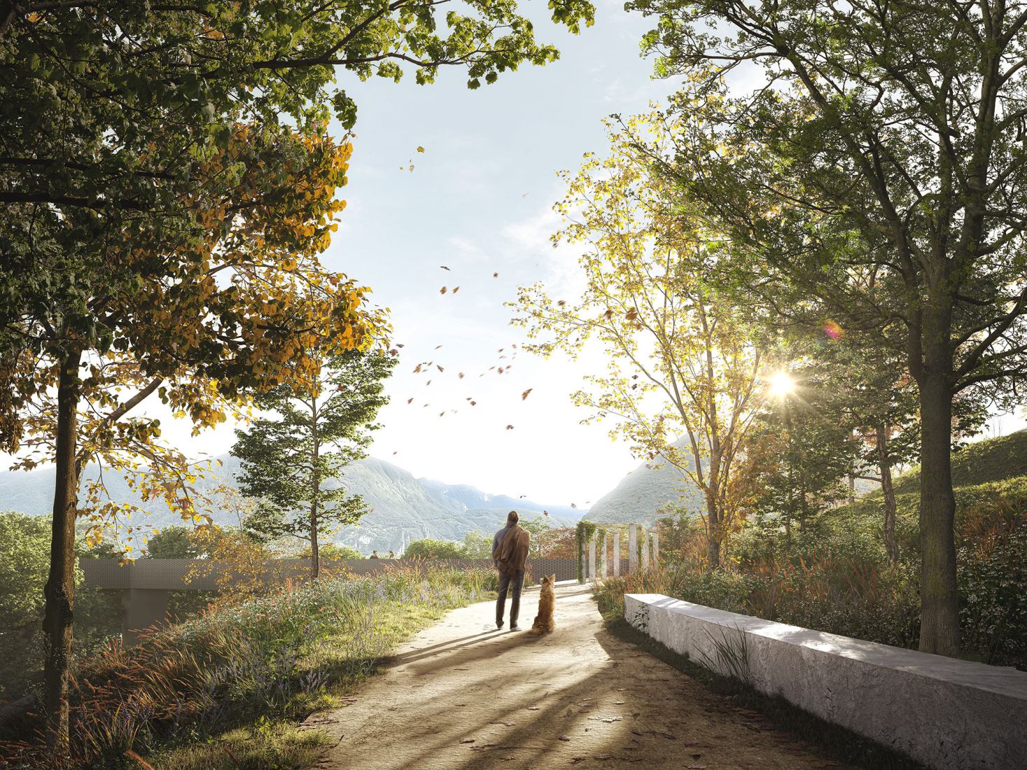 Redevelopment of Belvedere garden, landing stage, stairway and Angioli ...