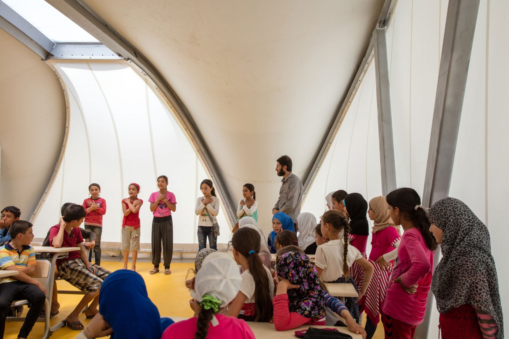 27 tents to support displaced communities. EAA Foundation Tents by Zaha ...
