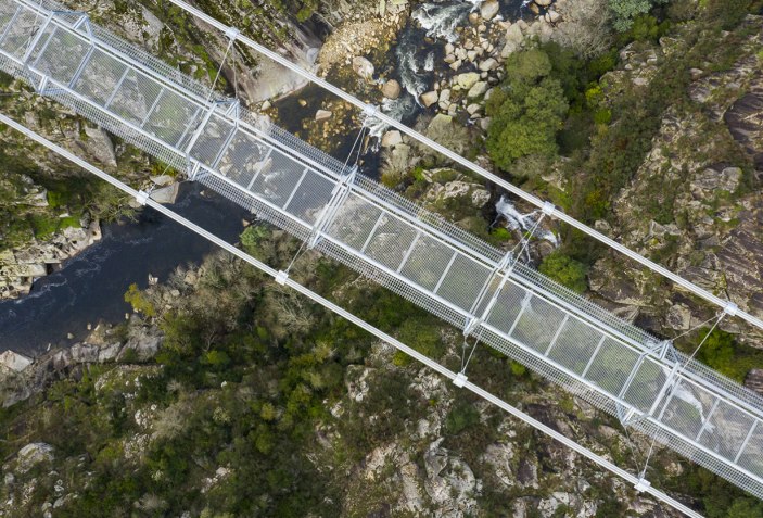 Walking on the tightrope. 516 Arouca, the longest pedestrian suspension ...