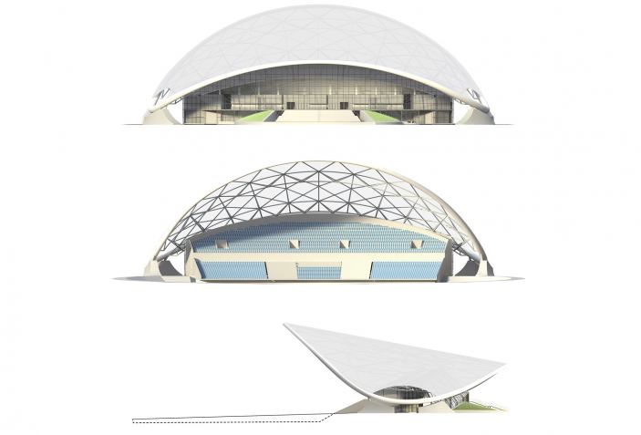 Two intersecting ovals. Field Hockey Stadium by Archi-Tectonics | The ...