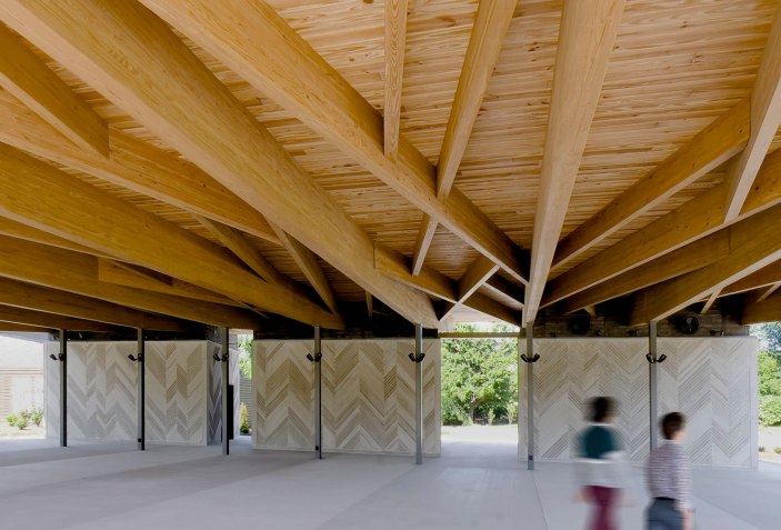 Great timber roof. Locust Grove Event Pavilion by de Leon & Primmer ...