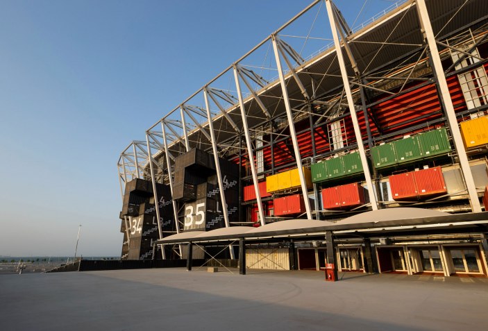 Stadium 974, a demountable arena built with shipping containers by ...