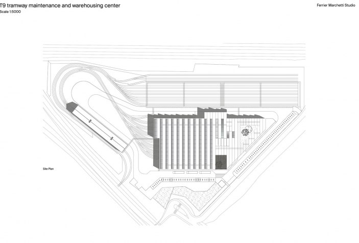 T9 tramway maintenance and storage center by Ferrier Marchetti Studio ...