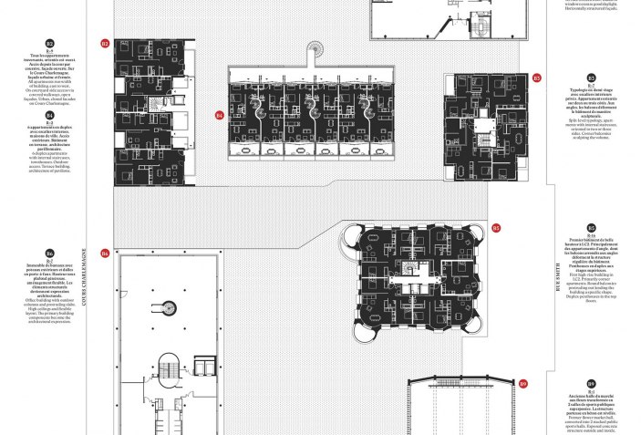 Ilot A3 by Herzog & de Meuron. Curves in concrete housing block in Lyon ...