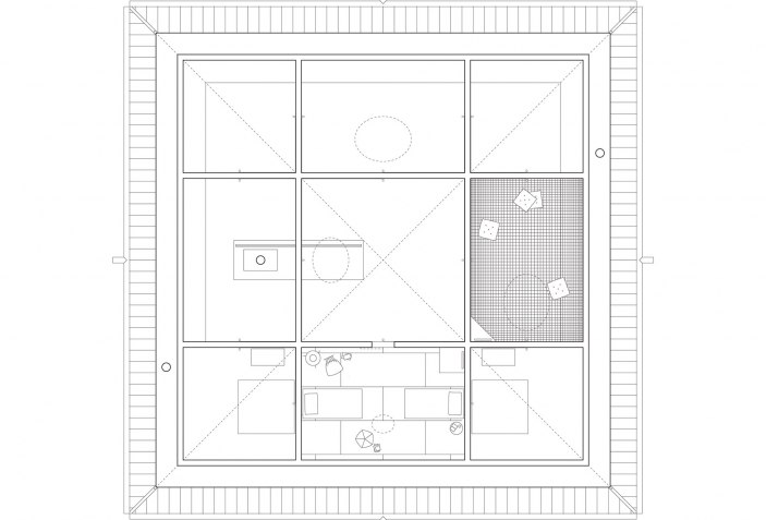 An interesting proposal about Nine Square Grid. House of Woodland by ...