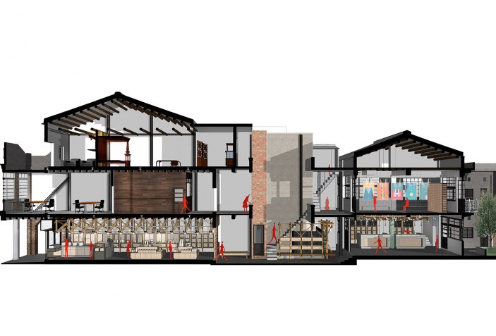 Renovation of an old rice warehouse by B + P Architects & dotze ...