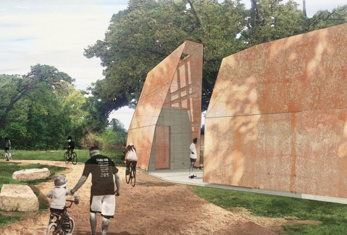 Part sculpture, Landscape and restroom. Lady Bird Loo, by Mell Lawrence ...