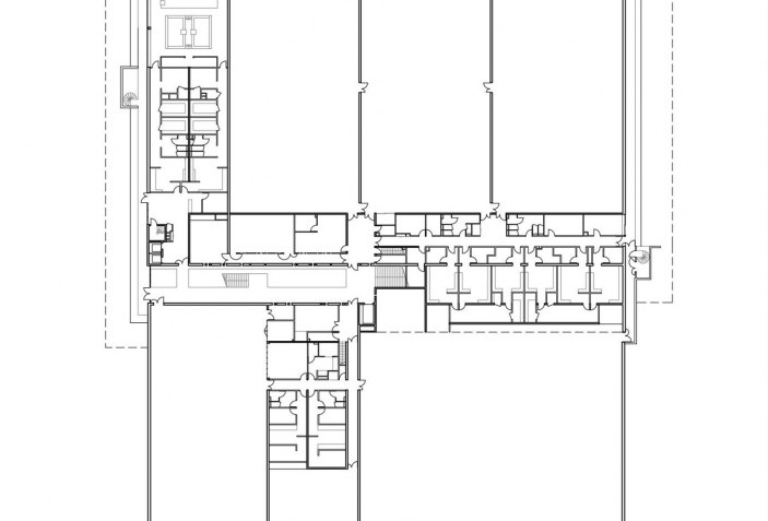 A renovated space for abstract art. Sport Center Paris by Leclercq ...