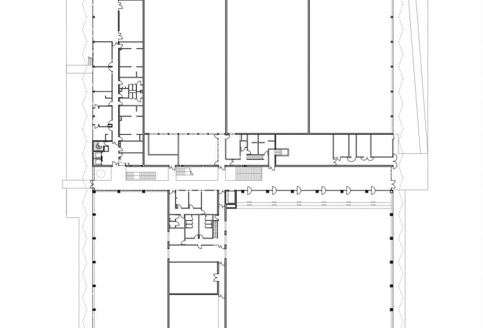 A renovated space for abstract art. Sport Center Paris by Leclercq ...