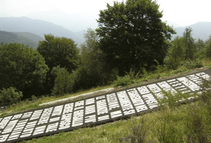 Open air museum of historical cycling race slope in Muro di Sormano by ...
