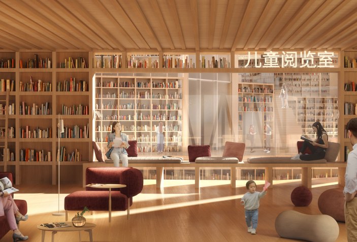 A canyon of books. MVRDV wins the competition to design Wuhan Library ...