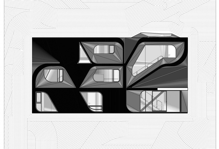 Displaced Buildings in aperiodic city by Neil Denari. Alternative ...