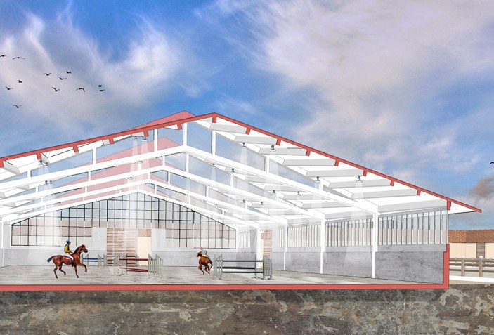 Picadero de Caballos en finca ganadera por OOIIO Arquitectura | Sobre ...