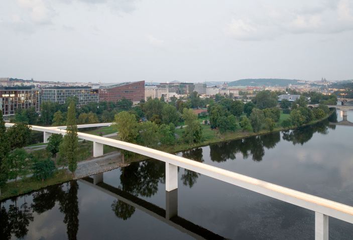Lightweight, minimal, and slender, Štvanice Footbridge by Atelier ...
