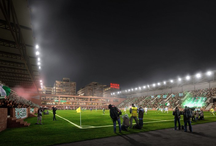 A dialogue with the urban environment. Red Star Stadium by Clèment ...