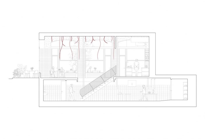 The table as an element of proximity. SAWERDŌ (Bakery & Coffee) by ...