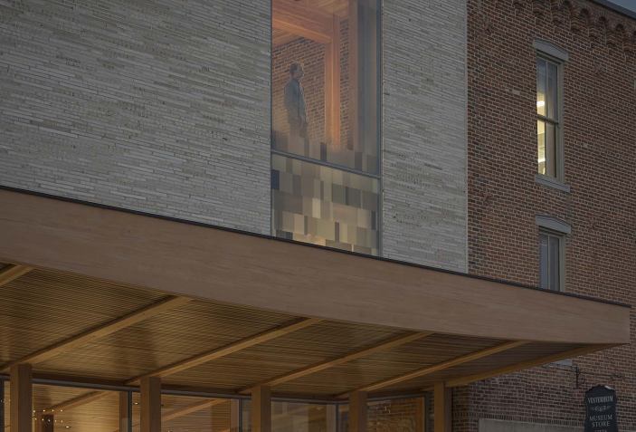 Norwegian architecture in a Midwestern city. New Vesterheim Commons by ...