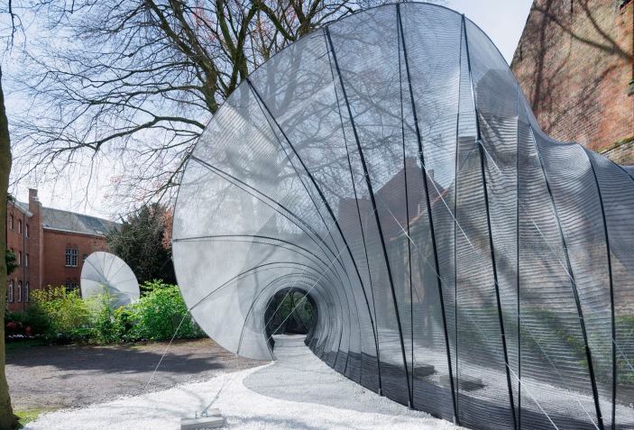 A delicately woven passage. "Common Thread" by SO-IL | The Strength of ...