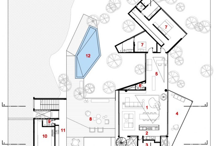 Lifted up into the sky above natural life. Açucena House by TETRO ...