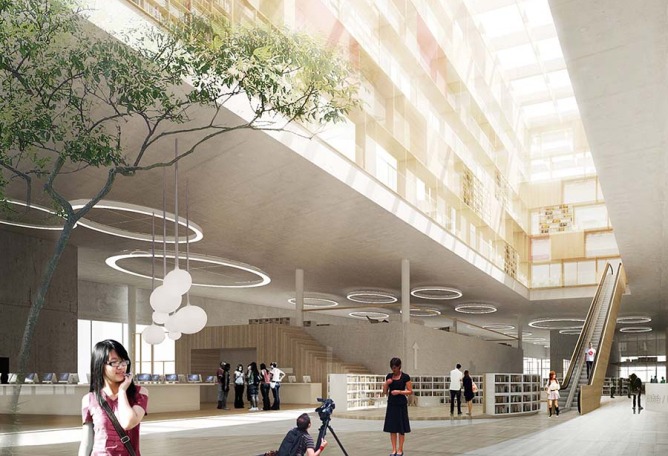 Ningbo New Central Library by schmidt hammer lassen | The Strength of ...